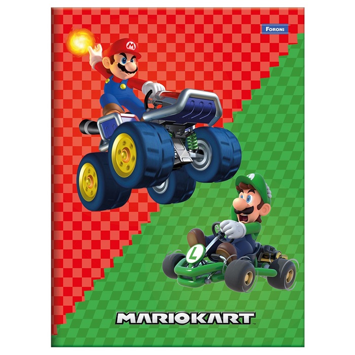 Caderno Brochura Capa Dura Super Mario 80 Folhas Foroni 4095072 ...