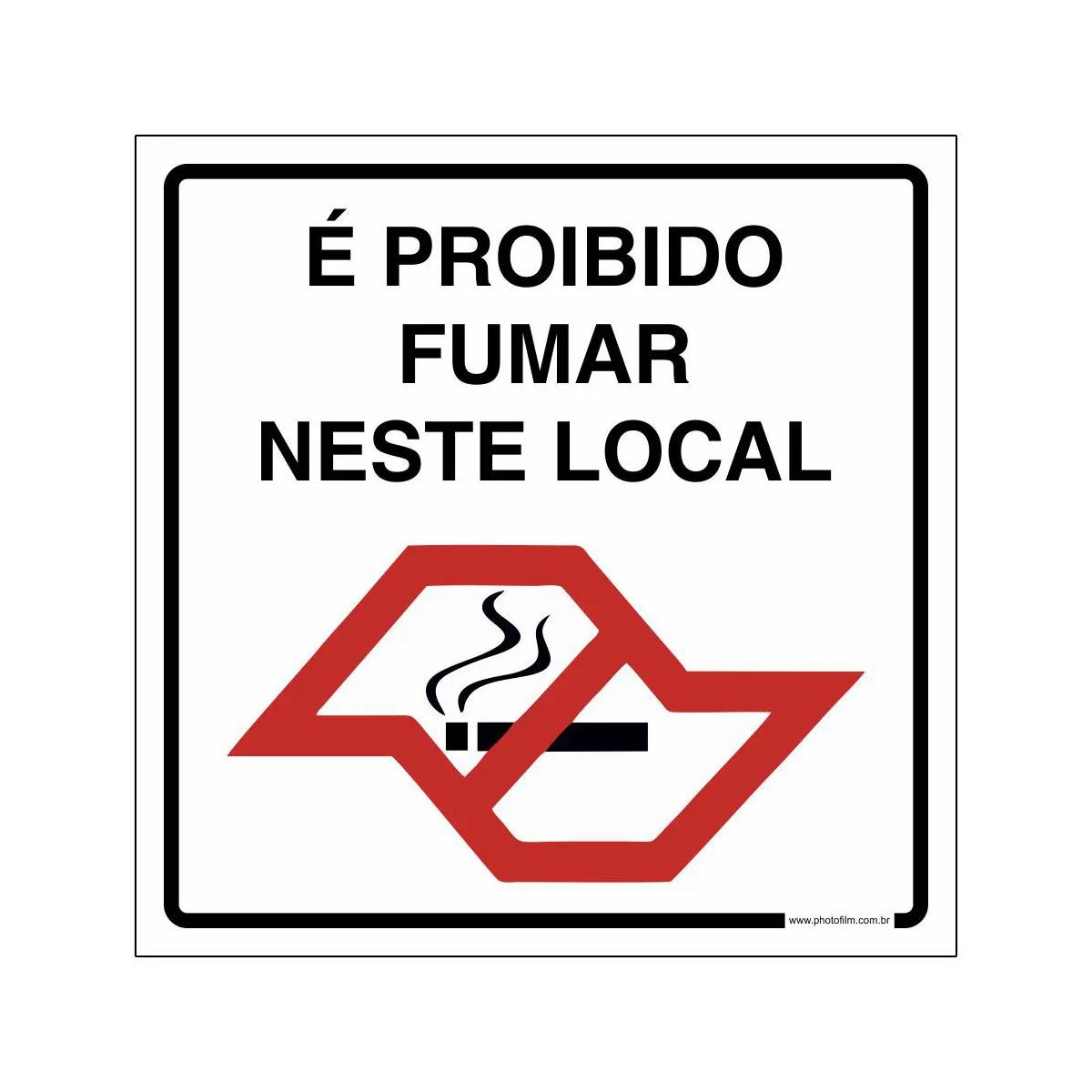 Placa Sinalizadora Acesso E Proibido Fumar Neste Local Lei 13541 20×25 ...