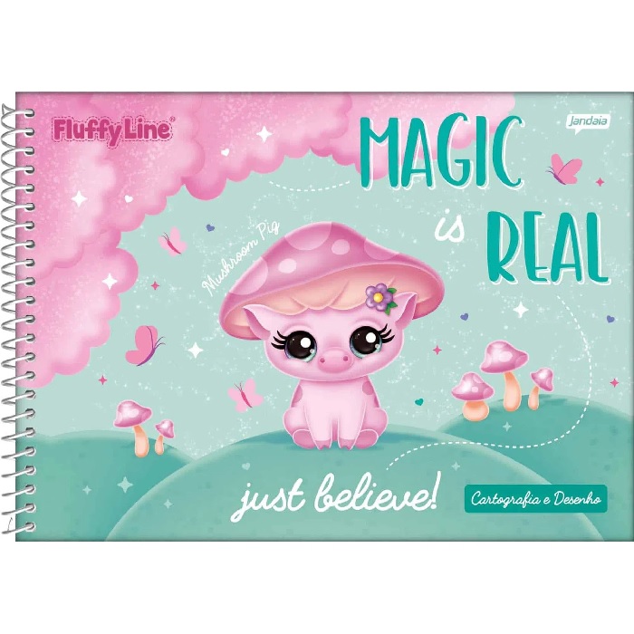 Caderno Desenho E Cartografia Fluffy Line 80Fls Jandaia 6905877 ...