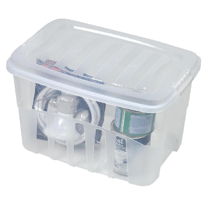 Caixa Box Organizadora Grande Alta 19,8 Litros Cristal – Plasutil 2890 ...