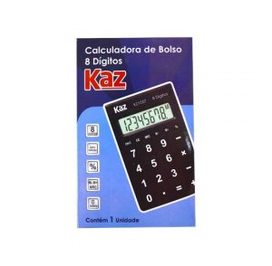 Calculadora De Bolso Kaz KZ1037 8 Dig Preto - Papelaria Criativa