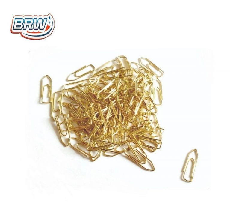Clips Brw Mini N°5 Dourado Pote C/200 Unidades CL0501 - Papelaria Criativa