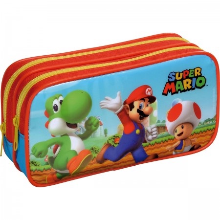 Estojo Foroni Super Mario Duplo 4259717 - Papelaria Criativa