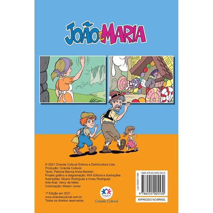Livro Infantil Gibi João E Maria Ciranda Cultural - Papelaria Criativa
