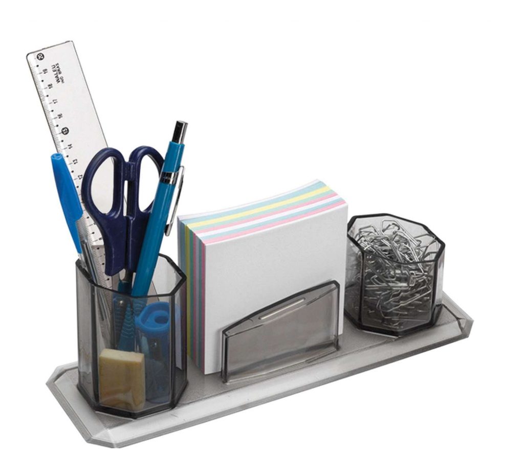 Porta Caneta Clips Lembrete Fumê Waleu 10250017 - Papelaria Criativa